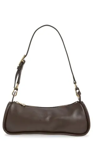 Longchamp Roseau Leather Shoulder Bag - Mocha