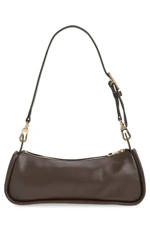 Longchamp Roseau Leather Shoulder Bag - Mocha