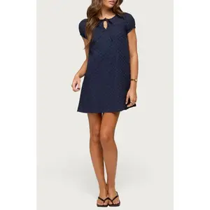 EDIKTED Mariella Lacy Minidress - Navy