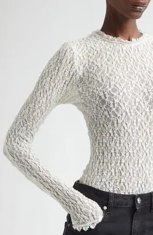 Isabel Marant Étoile Brany Stretch Lace Top - White
