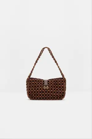 MALINA Elvina Wood Pearl Bag