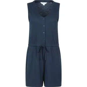 Mountain Warehouse Bahamas Sleeveless V-neck Button-up Playsuit With Drawcord Waist