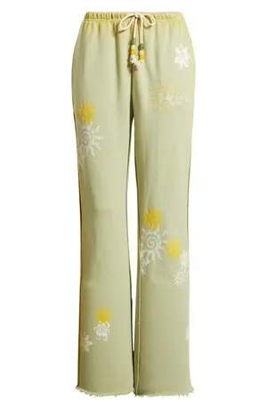 JADED LONDON Appliqué Bootcut Cotton Joggers