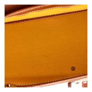 Goyard Structured Saigon Top Handle Bag Coated Canvas With Leather Mini - Brown