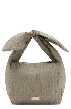 Mango Heidi Knotted Top Handle Bag - Medium Grey