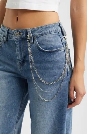 YMI Joey Butterfly Baggy Wide Leg Jeans