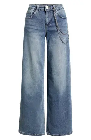 YMI Joey Butterfly Baggy Wide Leg Jeans