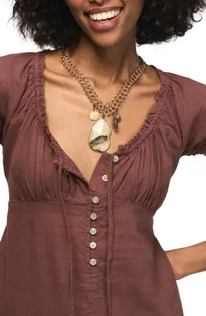 Lucky Brand Market Short Sleeve Minidress