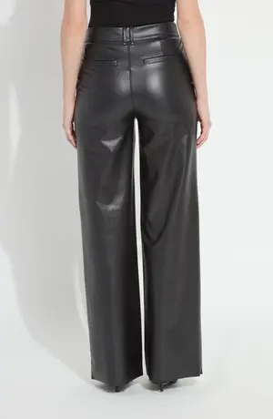 Lyssé Ada Faux Leather Wide Leg Pants - Black