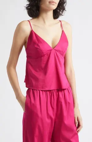 LESET Yoko Triangle Tank Top - Amaranth