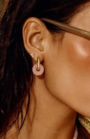 LUV AJ Rio Washer Hoop Earrings