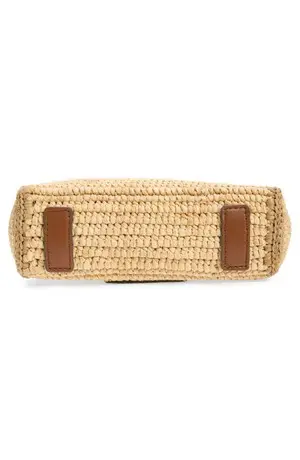 ANYA HINDMARCH Mini Raffia Eyes Crossbody Tote - Natural