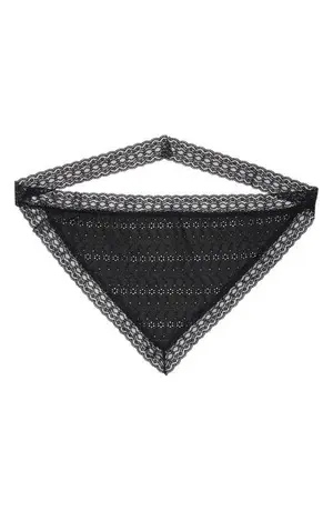 Bp. Eyelet Square Scarf - Black