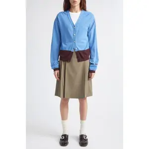 EENK EENK Colorblock Wool V-Neck Cardigan Blue