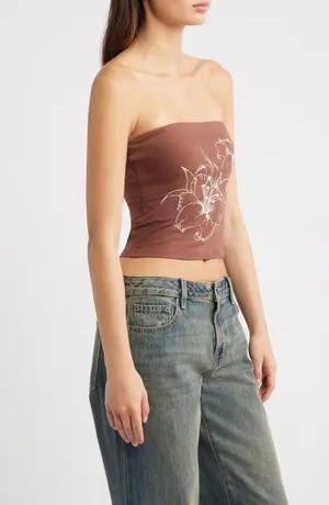 PACSUN Lily Graphic Tube Top