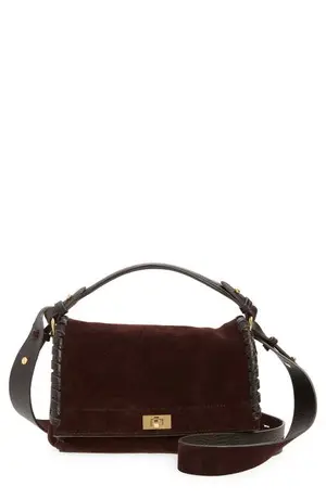 ANYA HINDMARCH Mortimer Suede Crossbody Bag - Grape