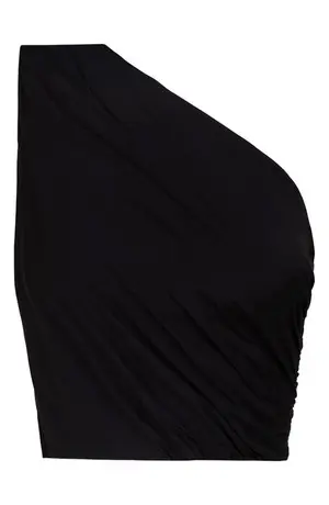 VIX PAULA HERMANNY Zoe One Shoulder Swim Cover-up Top - Black
