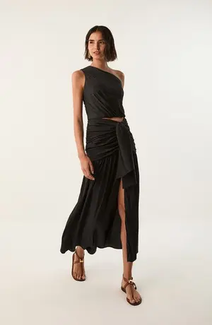 VIX PAULA HERMANNY Zoe One-shoulder Swim Cover-up Top