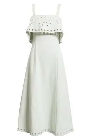 CLEOBELLA Kinsale Embroidered Eyelet Midi Dress