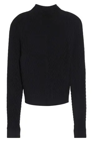 Victoria Beckham Georgia Merino Wool Rib Sweater