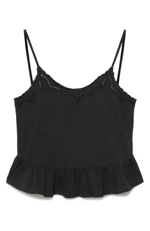 ALLSAINTS Georgia Lace Trim Peplum Camisole