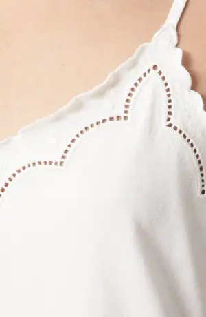 ALLSAINTS Georgia Lace Trim Peplum Camisole - White