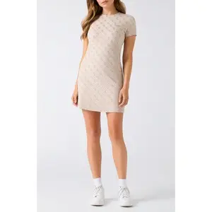 Guess Guess 4G Monogram Jacquard Mini Dress Fnmz-open