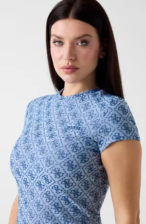 Guess 4g Monogram Jacquard Minidress