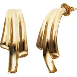 UNODE50 Three-tube -plated Earrings - Gold