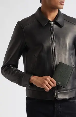 TOM FORD T-line Leather Passport Holder - Gct Dark Pine