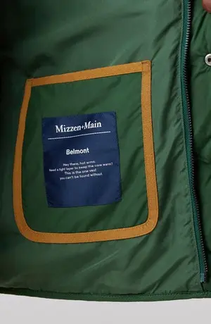 Mizzen+main Belmont Quilted Water-resistant Recycled Polyester Vest