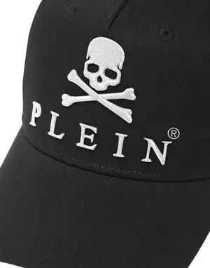 Philipp Plein Baseball Cap With Skull And Bones Embroidery