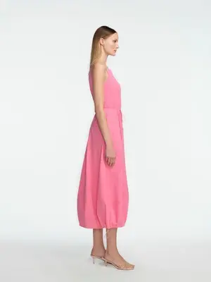 Lela Rose Cotton Poplin Bubble Hem Dress