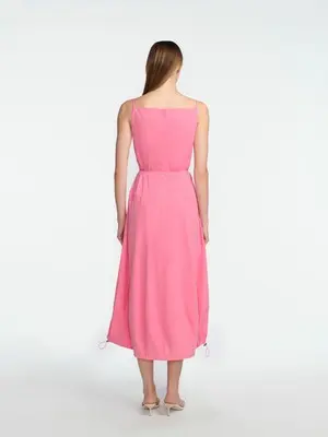 Lela Rose Cotton Poplin Bubble Hem Dress