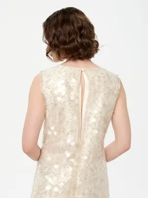 ALAS Embellished Two-layer Bridal Mini Dress