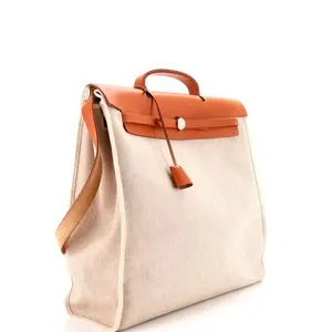Hermès Herbag Toile And Leather Mm