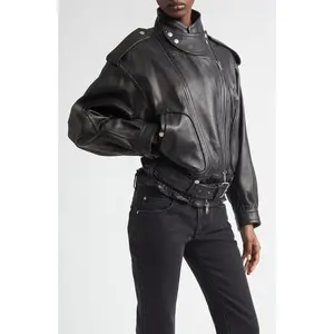 Isabel Marant Étoile Farza Leather Motorcycle Jacket