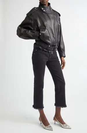 Isabel Marant Étoile Farza Leather Motorcycle Jacket