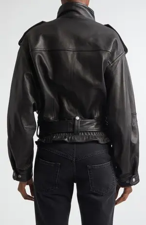 Isabel Marant Étoile Farza Leather Motorcycle Jacket