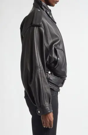 Isabel Marant Étoile Farza Leather Motorcycle Jacket
