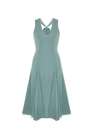 PCFG The Party Edit Silk Midi Dress - Green
