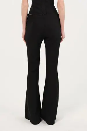 NOCTURNE Side Tie Low Rise Slim Fit Trousers