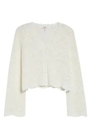 Chloé Pointelle Stitch Organic Cotton Cardigan
