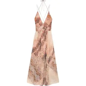 PER UNA BY M&S Paisley Print Plunge Neck Maxi Dress - Pink/multi