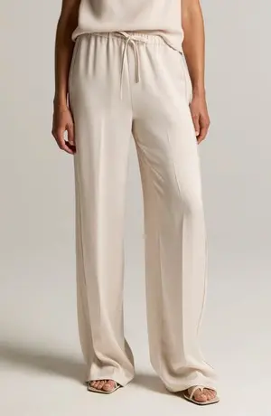 Vince Shine Crepe Pull-on Pants - Blush Cloud
