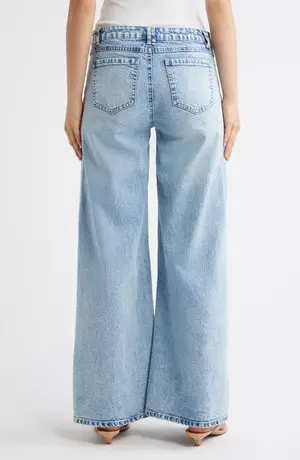 TRACTR Seam Detail Wide Leg Jeans