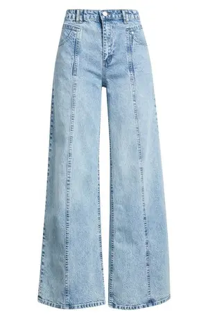 TRACTR Seam Detail Wide Leg Jeans