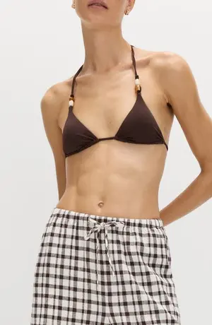 M&s Gingham Straight Leg Pants