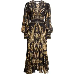 Camilla Long Sleeve Silk Maxi Dress - Taurus Rising