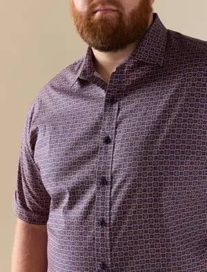 SYNRGY BY DXL Big & Tall Geometric Dot Print Sport Shirt